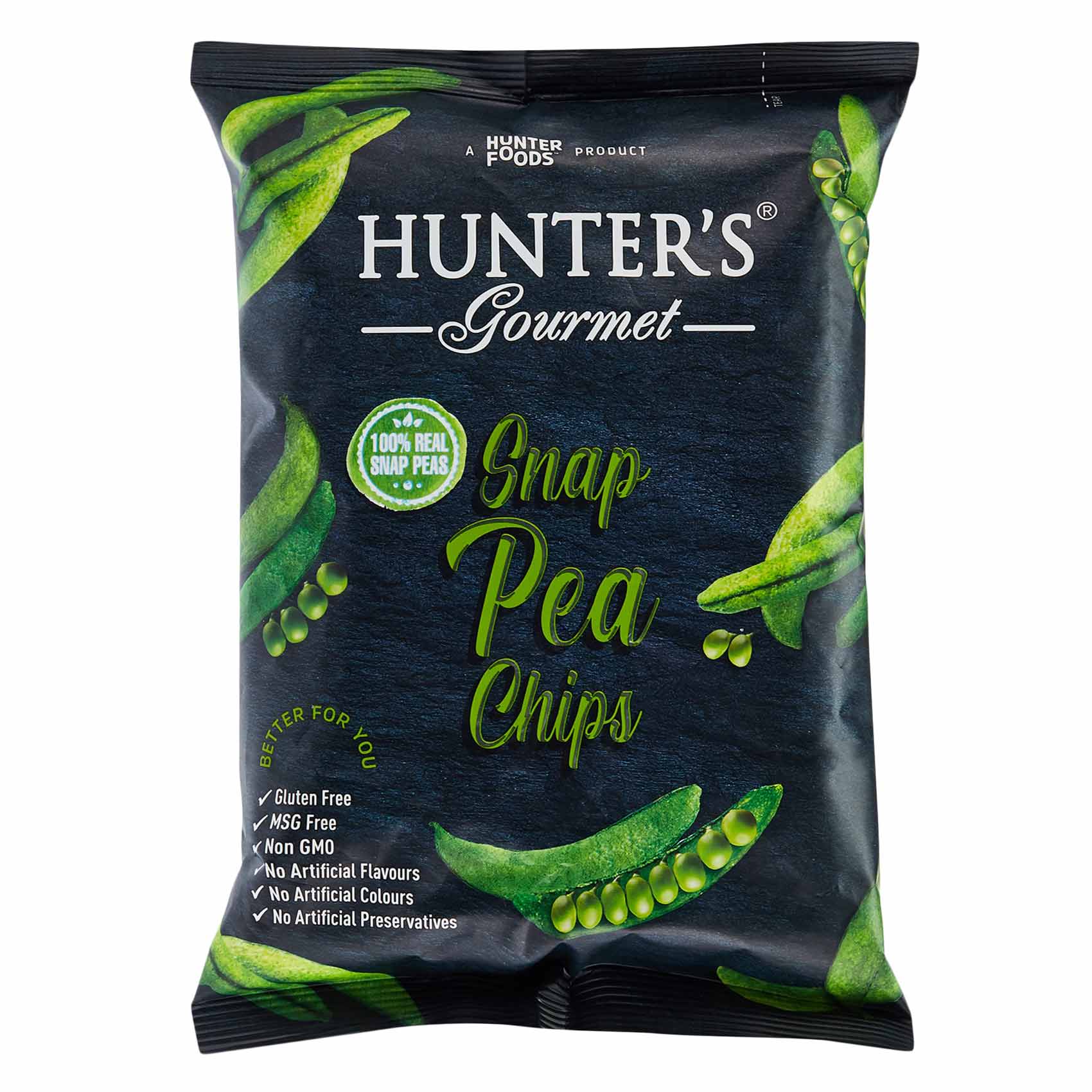 Buy Hunter's Gourmet Snap Pea Chips 50g Online | Carrefour KSA