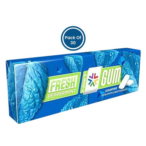 V-Gums Sugarfree Fresh Peppermint Pellet Chewing Gum 14g x Pack of 30 ...