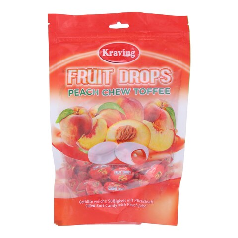 Buy Kraving Fruit Drops Peach Chew Toffee 250g Online | Carrefour Pakistan