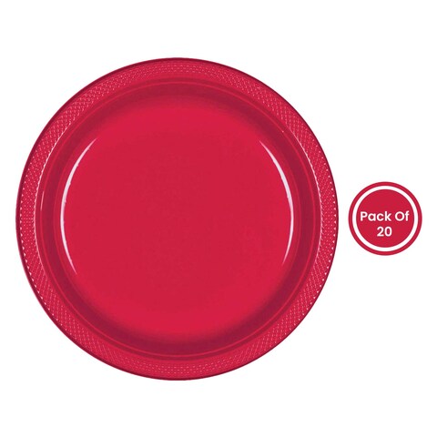 Buy AMSCAN 20 PLATES 9'' APPLE RED 4303 Online | Carrefour Kenya