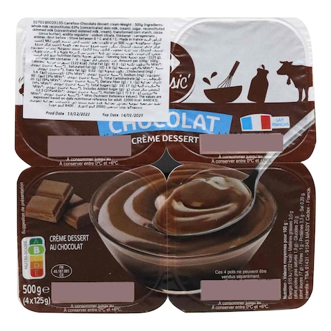 Carrefour Classic Cream Chocolate Dessert 125g Pack of 4 price in UAE ...