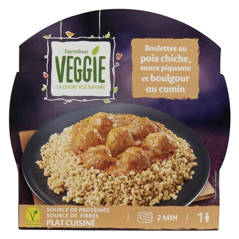Buy Carrefour Veggie Cooked Meal Of Chickpea Bulgur Meatballs 300g ...