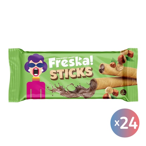 Buy Freska Hazelnut Wafer Sticks - 24 Pieces Online | Carrefour Egypt