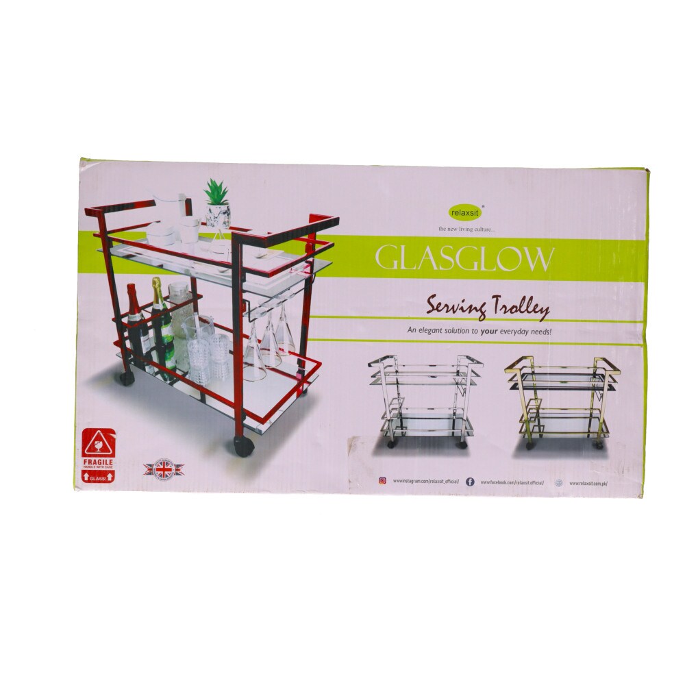 Buy Glass Glow Serving Trolley Online | Carrefour Pakistan