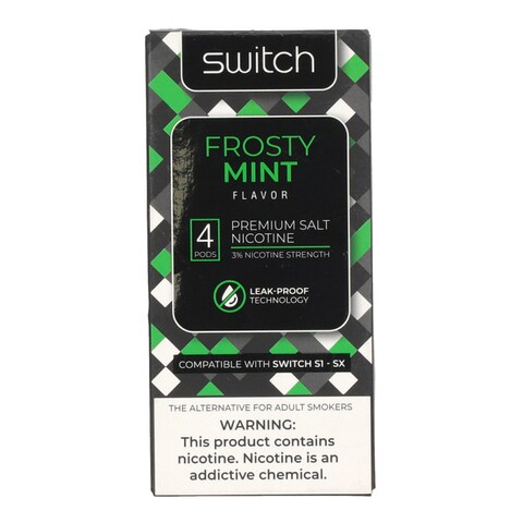 Buy Switch Frosty Mint Flavor Premium Salt 4 Pods 5% Nicotine Online ...
