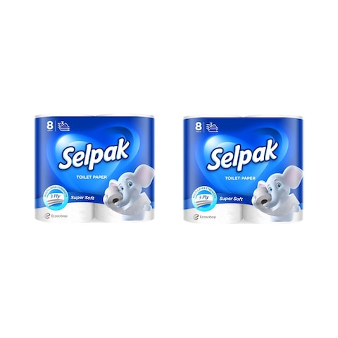 Selpak Super Soft Toilet Paper 140 Sheets x 3 Ply 16 Rolls price in UAE ...