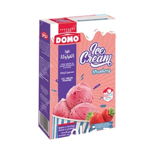 Buy Domo Ice Cream Strawberry Mix 70GR Online | Carrefour Lebanon