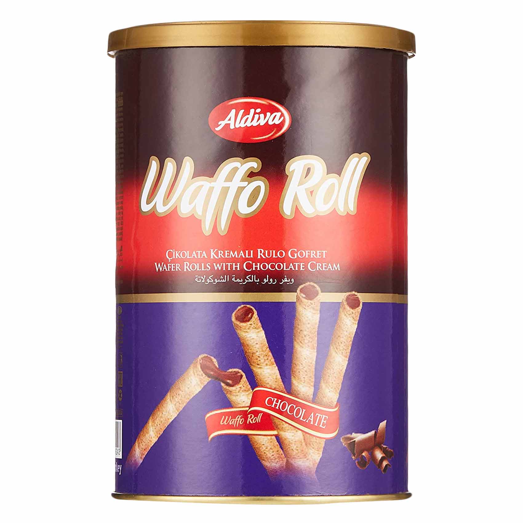 Buy Aldiva Waffo Chocolate Cream Roll Wafer 250g Online | Carrefour Lebanon
