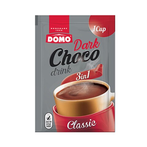 Buy Domo Instant Powder Drink Hot Chocolate Classic Dark 3In1 22GR ...