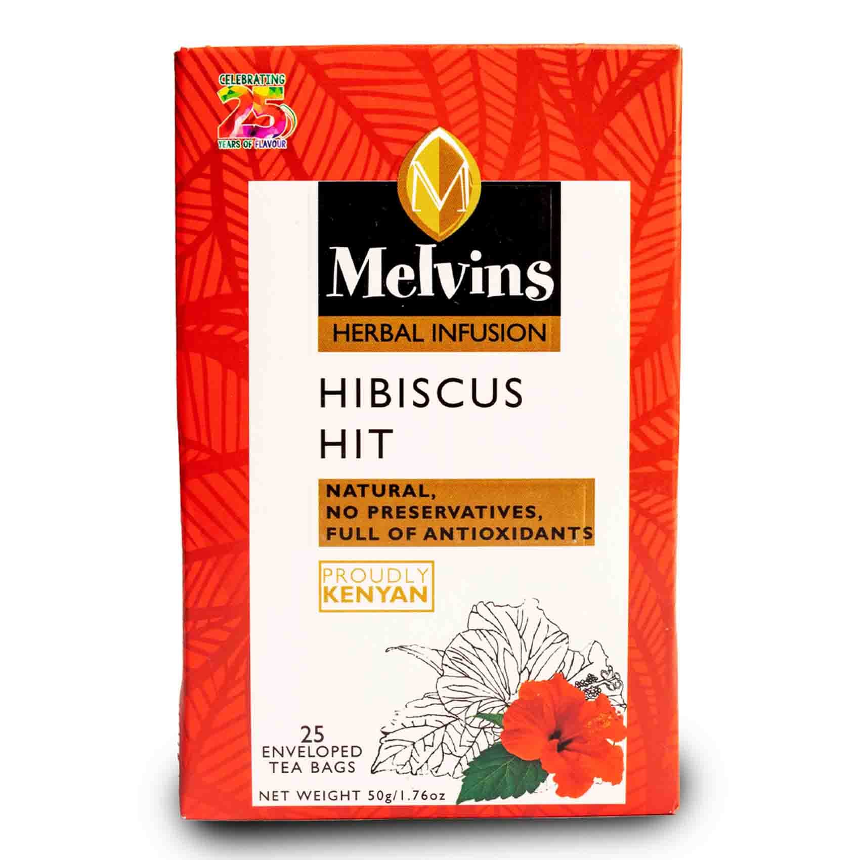 Buy Melvins Hibiscus Tea Bags 25'S Online | Carrefour Kenya