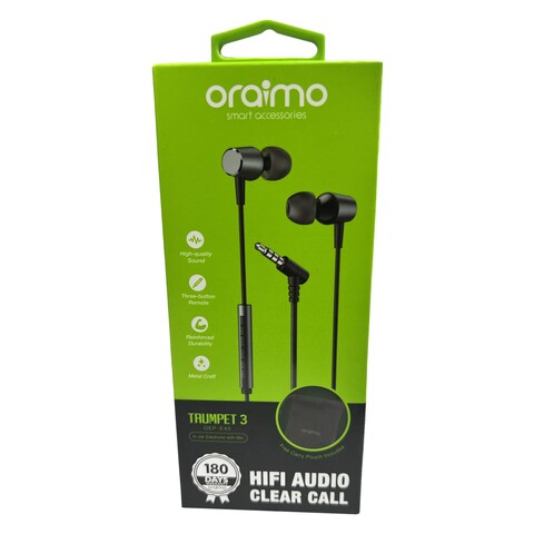 Buy Oraimo Earphones Oepe40 Black Online | Carrefour Kenya