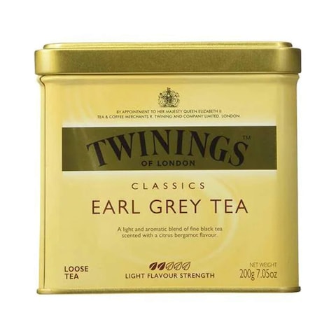 Buy Twinings Earl Gray English Tea Can - 200 gram Online | Carrefour Egypt