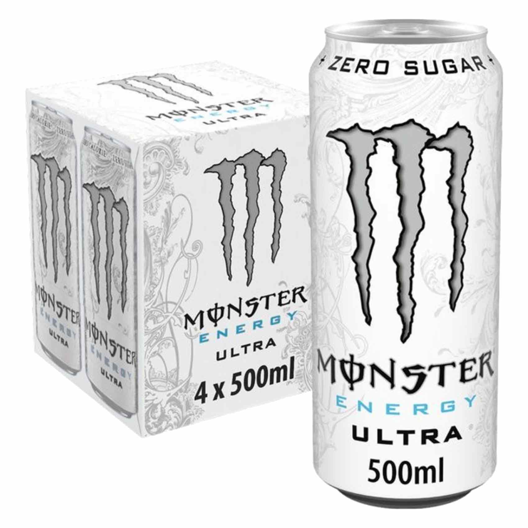 Buy Monster Zero Ultra White Energy Drink 500ml x Pack of 4 Online ...