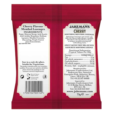 Buy Jakemans Cherry Soothing Menthol Lozenges 73G Online | Carrefour Kenya