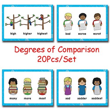 Buy Richardy 20Pcs/Set Degrees of Comparison English Adjectives ...