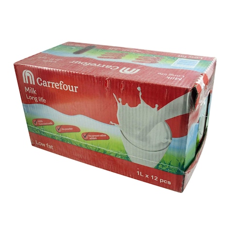 Carrefour UHT Low Fat Milk 1L Pack of 12 price in UAE | Carrefour UAE ...