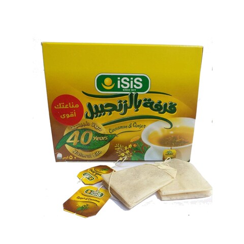 Buy Isis Cinnamon With Ginger Flavour Herbal Tea Bags - 50 Sachets ...