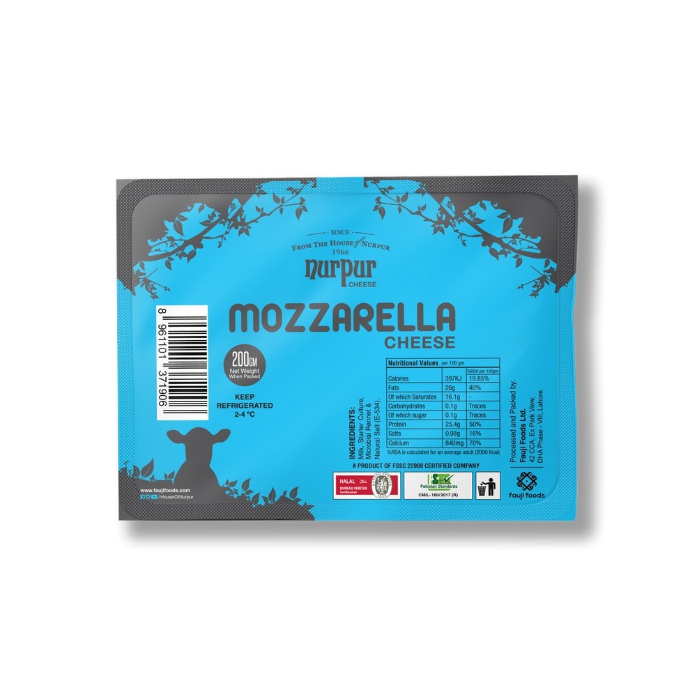 Buy Nurpur Mozzarella Cheese 200 gr Online | Carrefour Pakistan