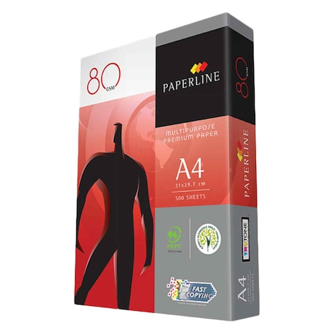 Buy Paperline 80 GSM Premium Multipurpose Paper White A4 500 Sheets ...