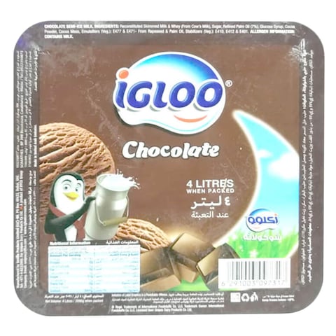 Igloo Chocolate Ice Cream 4L price in Kuwait | Carrefour Kuwait ...