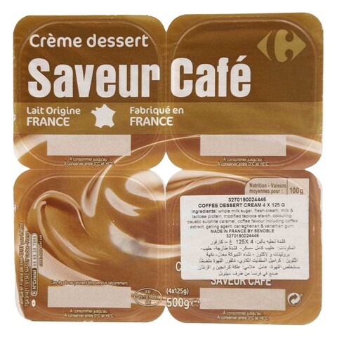Buy Carrefour Coffee Dessert Cream 125g x Pack of 4 Online | Carrefour ...