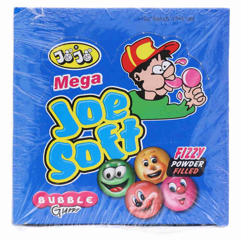 Buy Jojo Mega Joe Soft Fizzy Powdered Bubble Gum 36 pcs Online ...