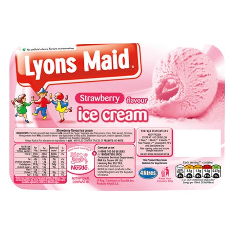 Buy Lyons Maid Strawberry Ice Cream 4L Online | Carrefour Kenya