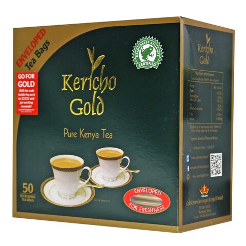 Buy Kericho Gold Pure Kenya Enveloped Tea Bags 2g x Pack of 50 Online ...