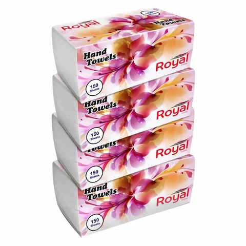 Royal Interfold Tissue Hand Towel White 150 Sheets 4 Rolls price in UAE | Carrefour UAE ...