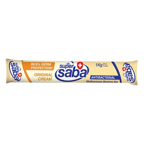 Buy Super Saba Anti Bacterial Original Cream Multipurpose Soap Bar 1Kg ...