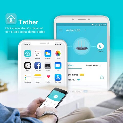 Buy TP-Link AC750 Wireless Dual Band Router (Blue). Online | Carrefour UAE
