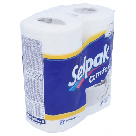 Buy Selpak Comfort Toilet Paper 4 Rolls 2 Ply Extra Soft Online ...