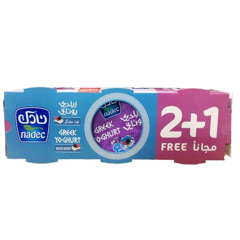Nadec Mixed Berry Greek Yoghurt 160g x 2 + 1 Free Pieces price in ...