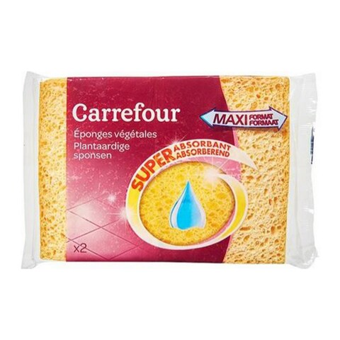 Carrefour maxi formaat super absorbent vegetable sponges 2 pieces price ...