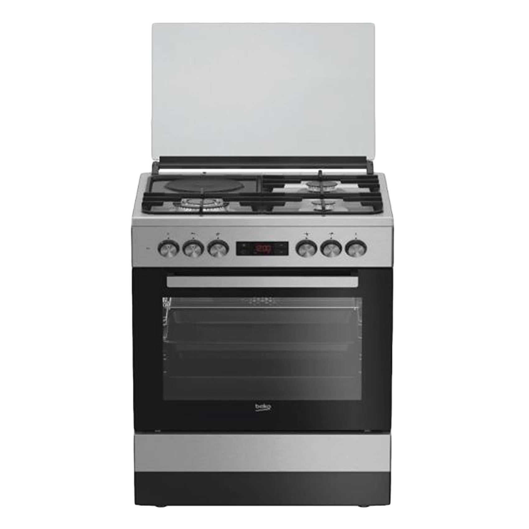 Buy Beko Fsm63330Dxdsl 2 Gas 1 Wok 1 Electric Cooker Silverblack Online ...