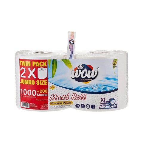 Wow Maxi Roll 2 Ply 2 Rolls price in UAE | Carrefour UAE | supermarket ...