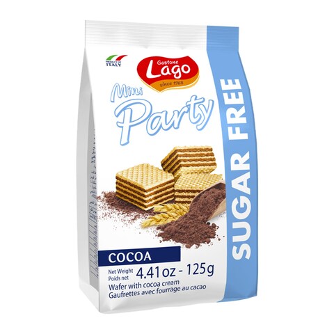 Lago mini party sugar free wafer with cocoa cream 125 g price in Saudi ...