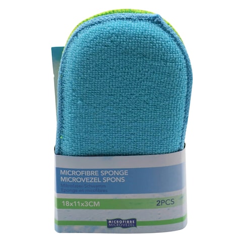 Buy Ultra Clean Microfiber Sponge 2 Pieces Bluegreen Online | Carrefour ...