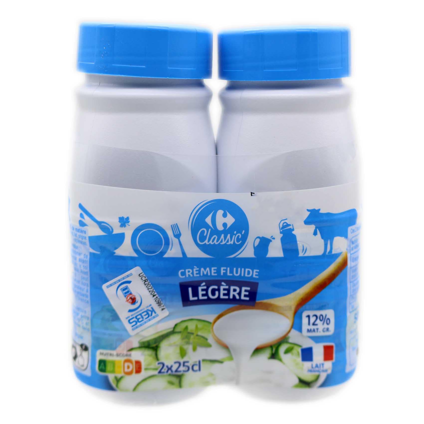 Buy Carrefour 12% Fat Light Fluid Cream 250ml x 2 Pieces Online ...