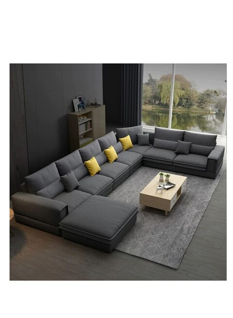 Living Room Sofa Sofa set Fashion Fabric Sofa Combination Set Cafe Hotel Furniture Simple Leisure Sofa