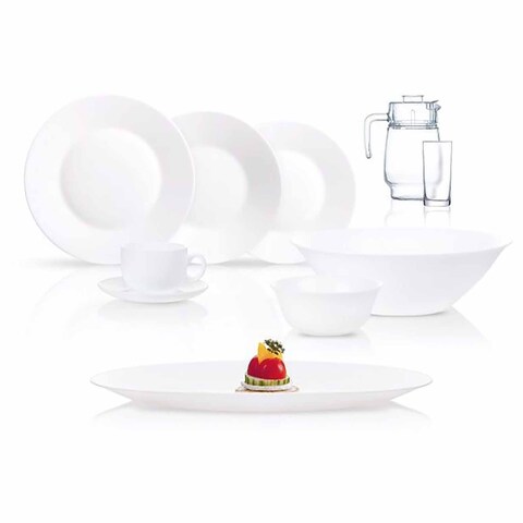 Buy LUMINARC DINNER SET 46 PCS WHITE Online | Carrefour Egypt