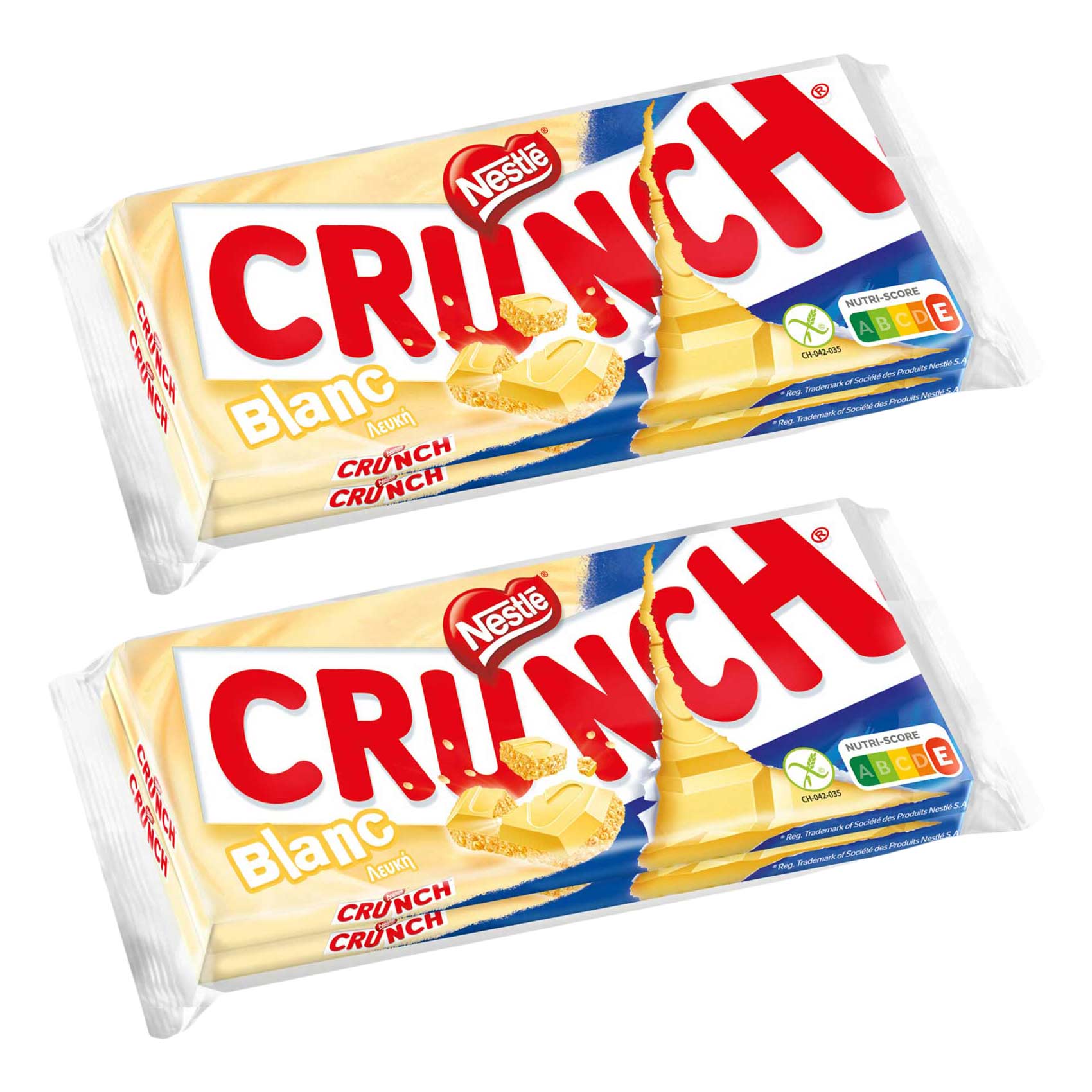 Buy Nestle White Chocolate Bar Crunch Blanc 100g x Pack of 2 Online Carrefour Qatar