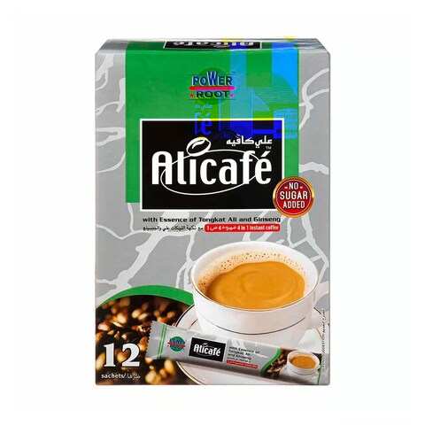 Buy Ali Cafe 4 In 1 Instant Coffee - 12 sachets Online | Carrefour Egypt