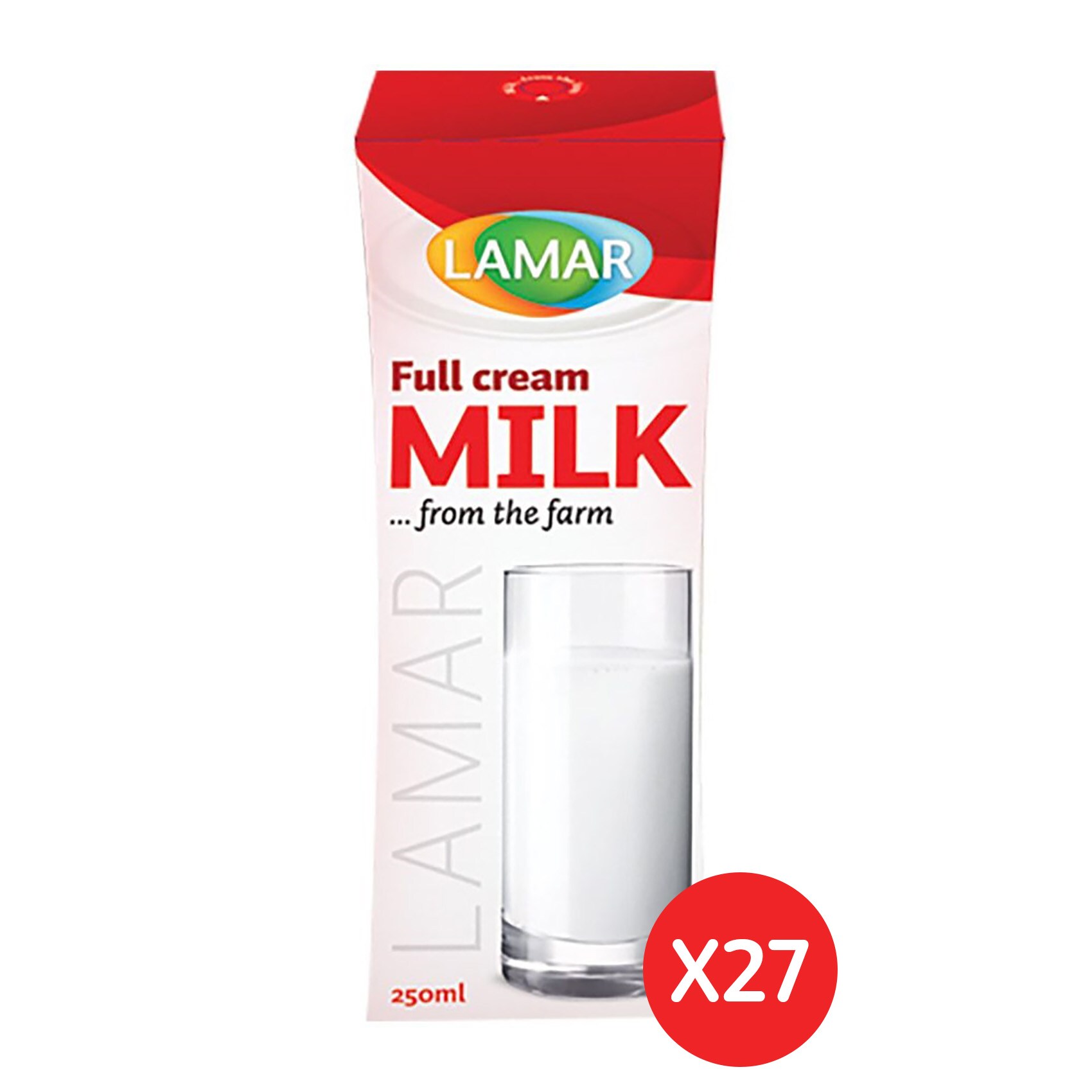 Buy Lamar Full Cream Milk - 200ml - Pack of 27 Online | Carrefour Egypt