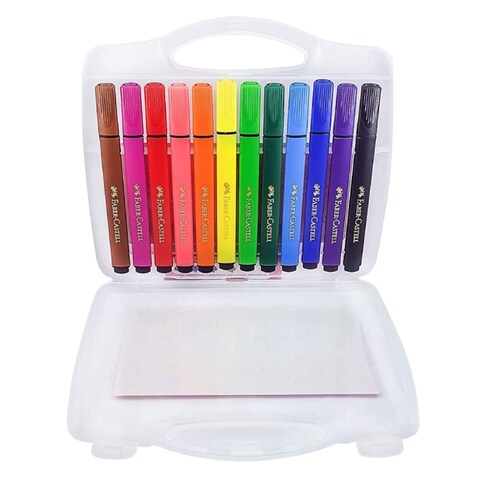 Buy Faber Castell 559412 Jumbo Fiber Tip Color Marker 12 Pieces Online ...