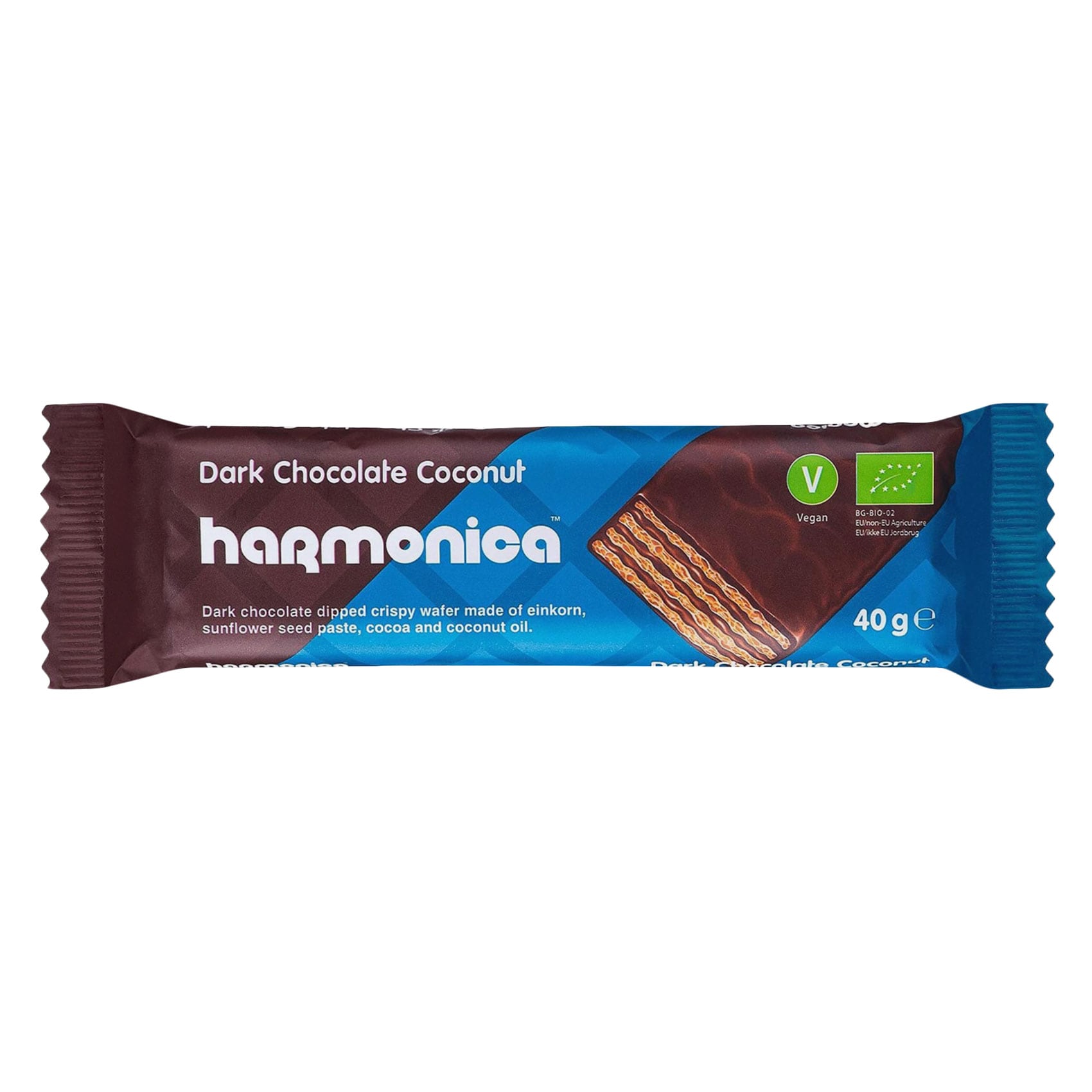 Buy Harmonica Organic Dark Chocolate Coconut Wafer 40g Online ...
