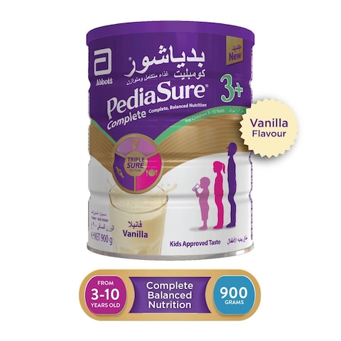 Pediasure 3 + complete balanced nutrition vailla flavour 900 g price in ...