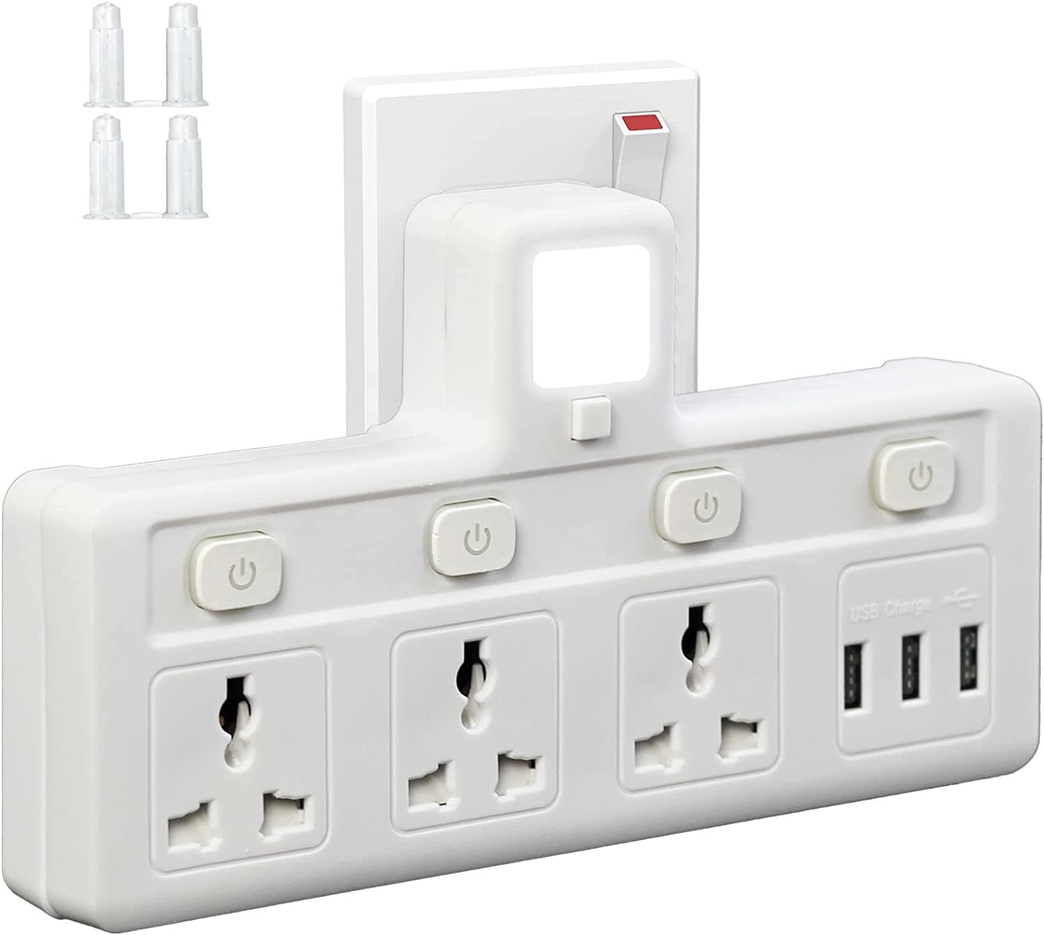 تسوق SKY-TOUCH Multi-Plug Extension Socket with 3 USB, Extender Wall ...