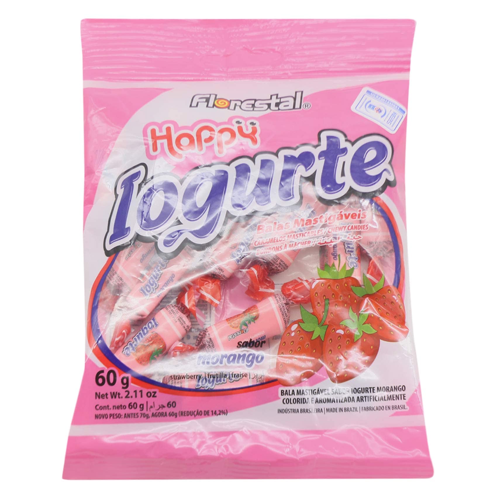 Buy Florestal Happy Yogurt And Strawberry Chewy Candy 60g Online ...