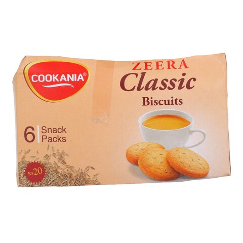 Buy Cookania Zeera Classic Biscuits Snack Packs (Pack of 6) Online ...